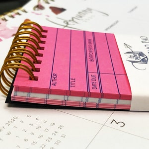 Pink Library Card 30 Sheet Memo Pad Gifts for Librairans Valentine ...