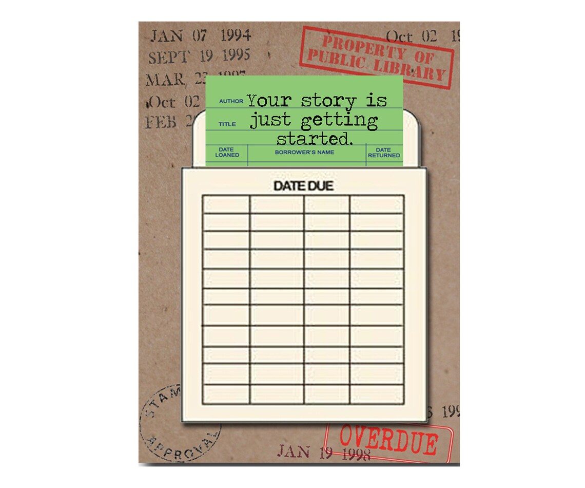 Your Story is Just Getting Started. Book Themed Card With a | Etsy