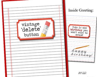 Writer Birthday Card | Etsy