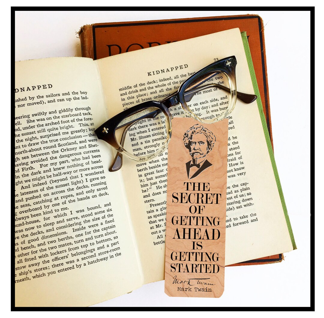 Mark Twain Bookmark Birch Wood Bookmark Eco Friendly Literary Gift ...