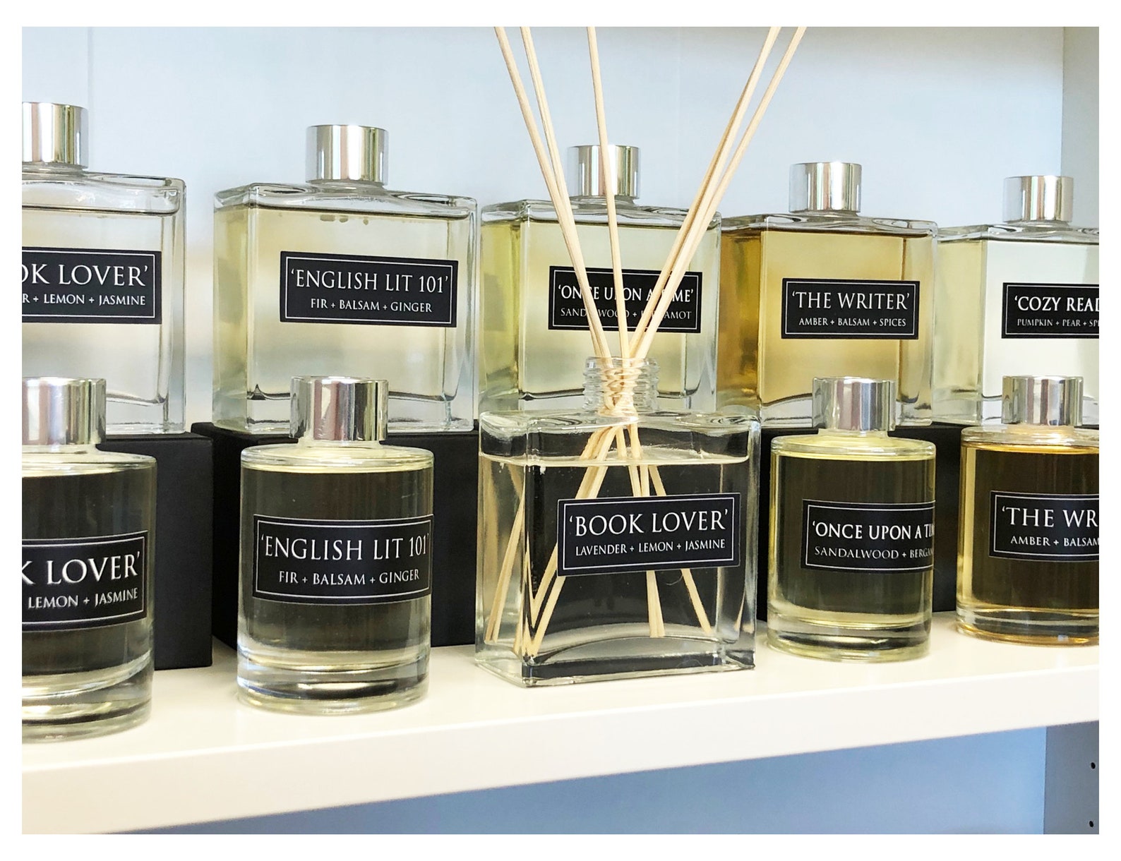 The Writer 7oz Reed Diffuser Set Amber Balsam Spices - Etsy