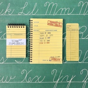 Library Card 80 Page Note Book Book Lover Gifts Literary - Etsy