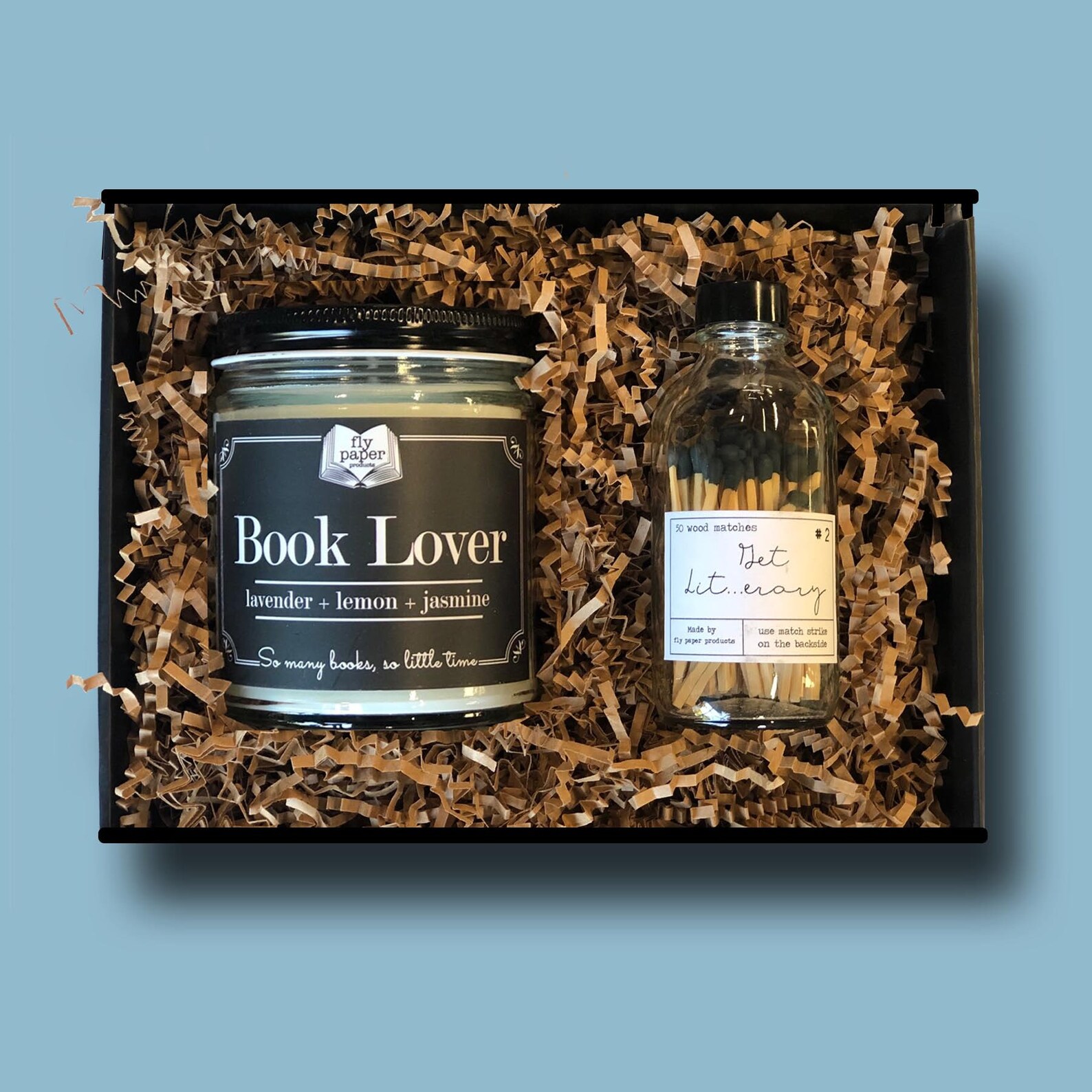 Light My Fire Curated Gift Set With Literary Candle - Etsy