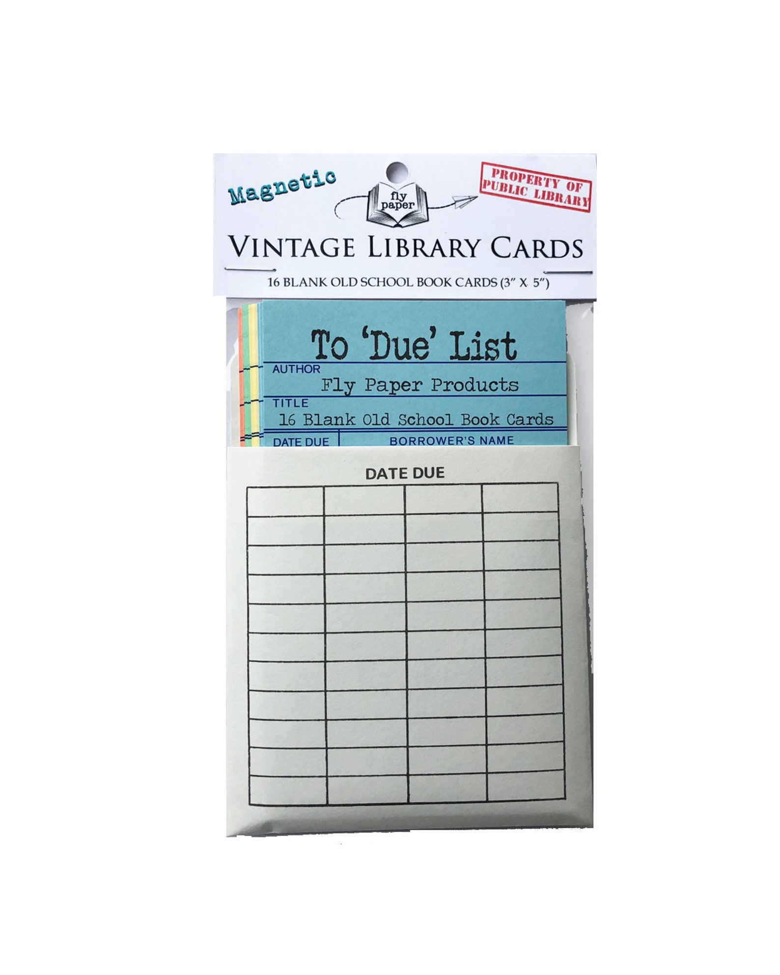Magnetic Memo Vintage Library Book Cards 25 Assorted | Etsy