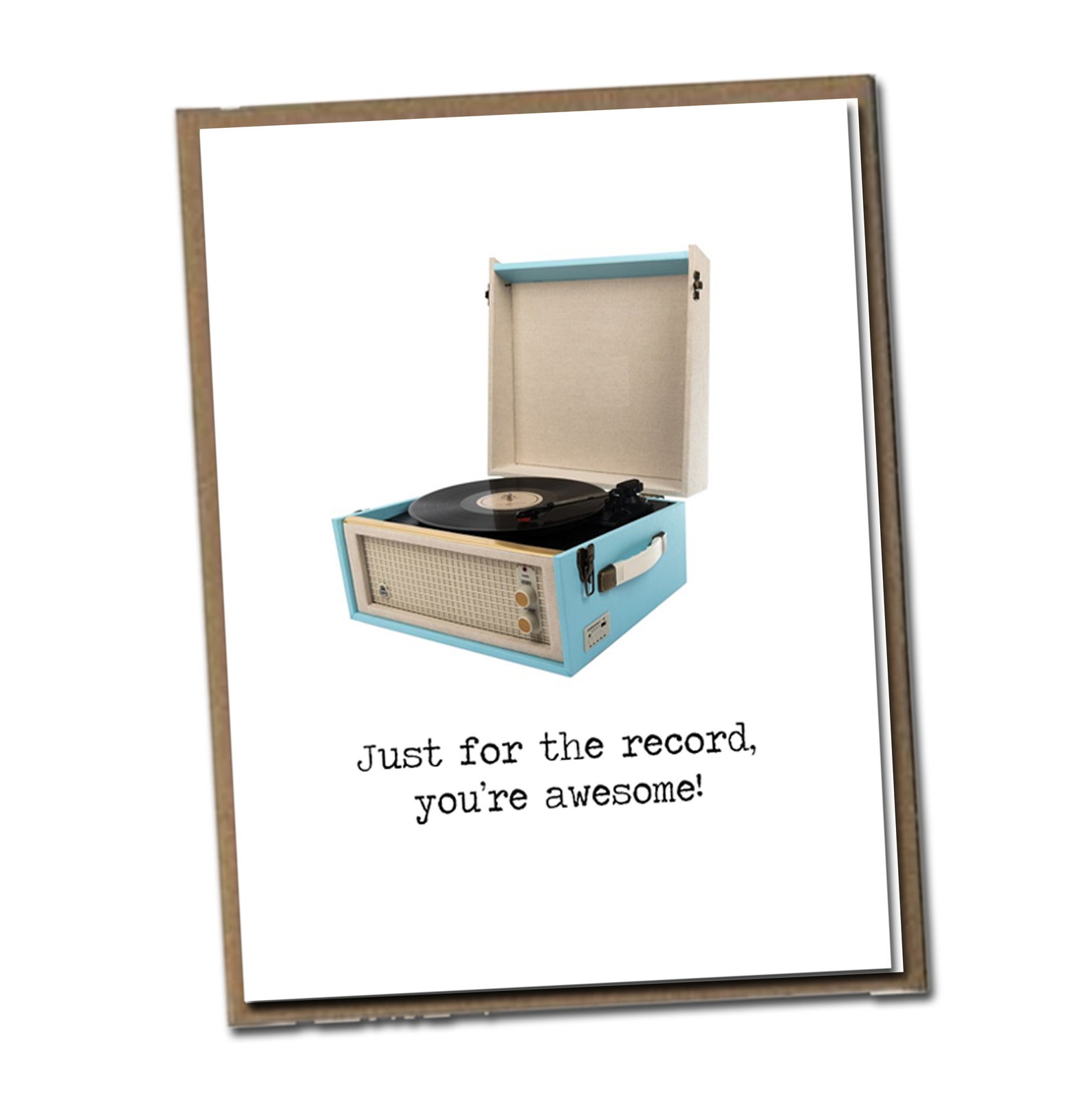 Just for the Record, You're Awesome! Classic Linen Series Greeting Card ...