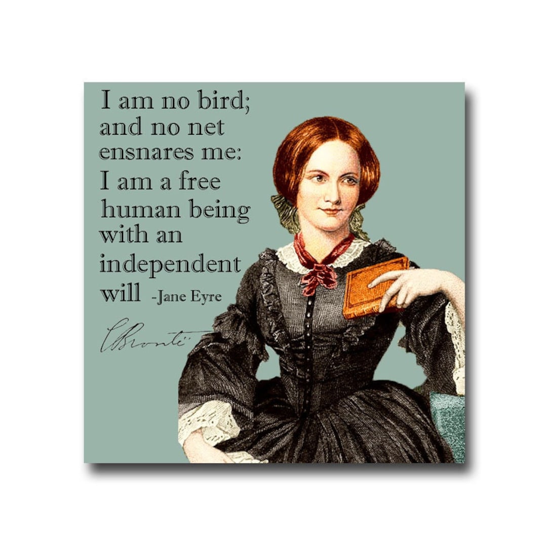 Charlotte Bronte "jane Eyre" Quote Literary Vinyl Sticker- Laptop Decal ...