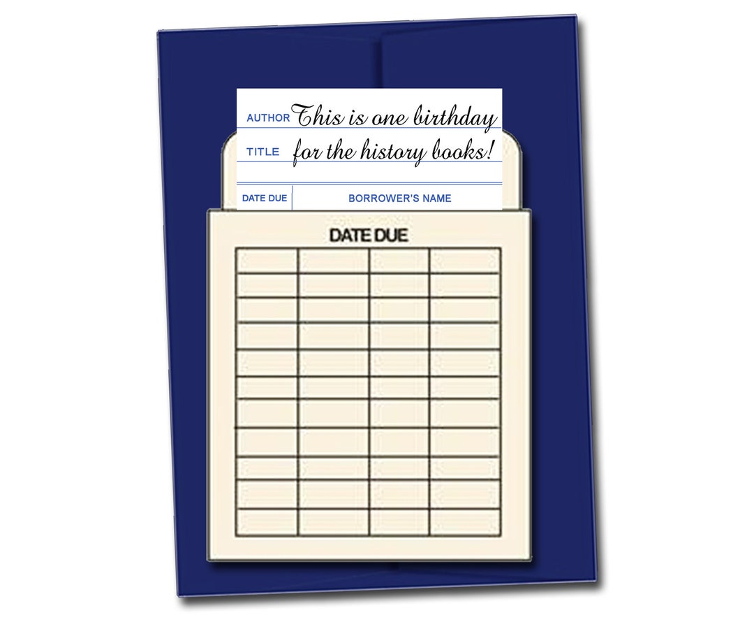 This is One Birthday for the History Books. Book Themed Greeting Card ...