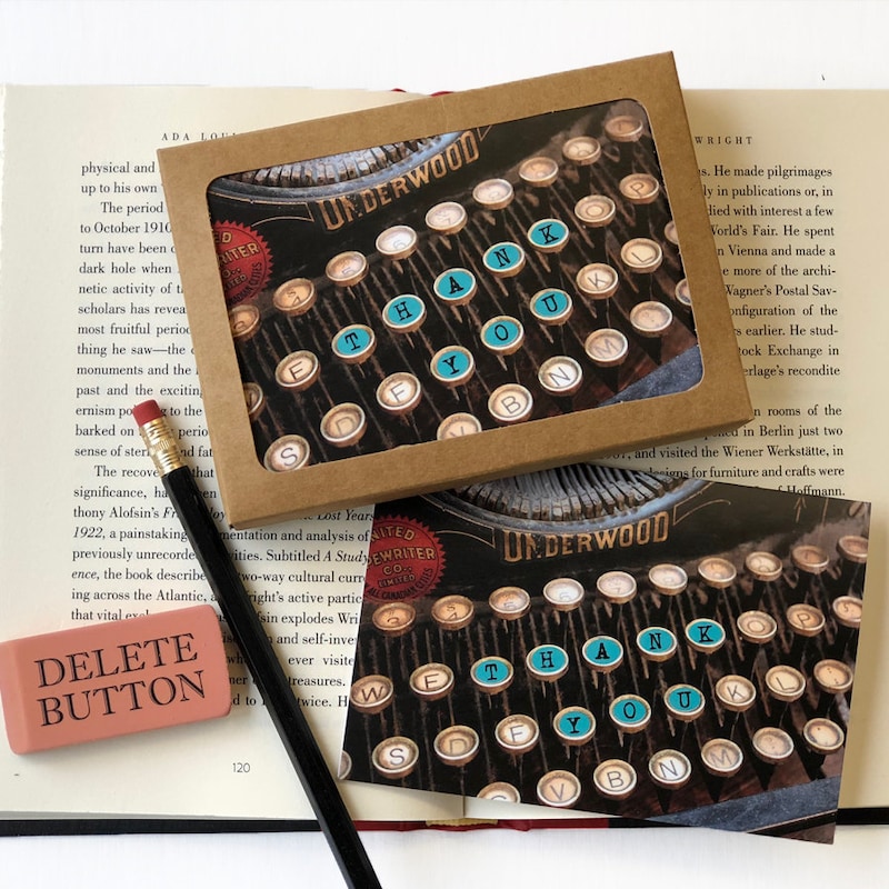 Typewriter Card - Etsy