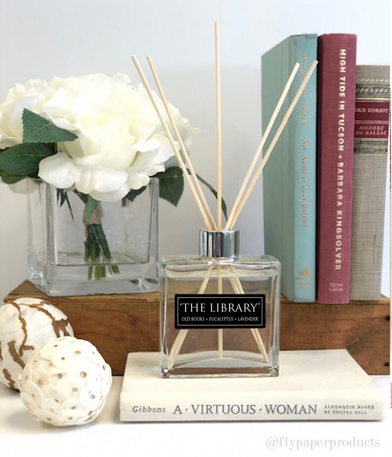 The Library 7oz Reed Diffuser Old Books Eucalyptus - Etsy