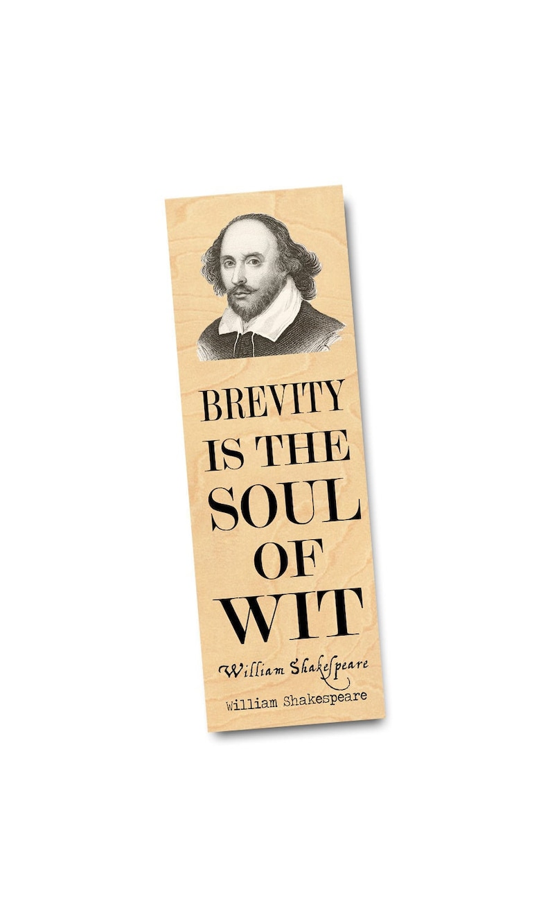 William Shakespeare Wood Bookmark Eco Friendly Literary - Etsy