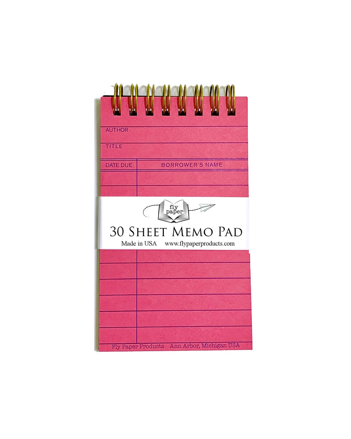 Pink Library Card 30 Sheet Memo Pad Gifts for Librairans - Etsy