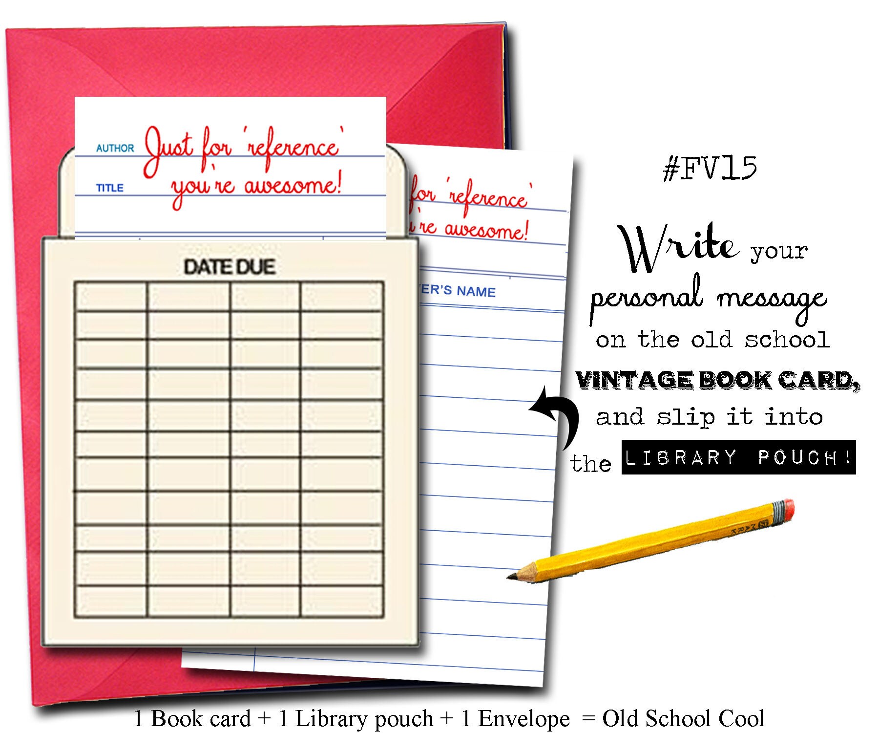 Just for reference you're awesome Book themed greeting | Etsy