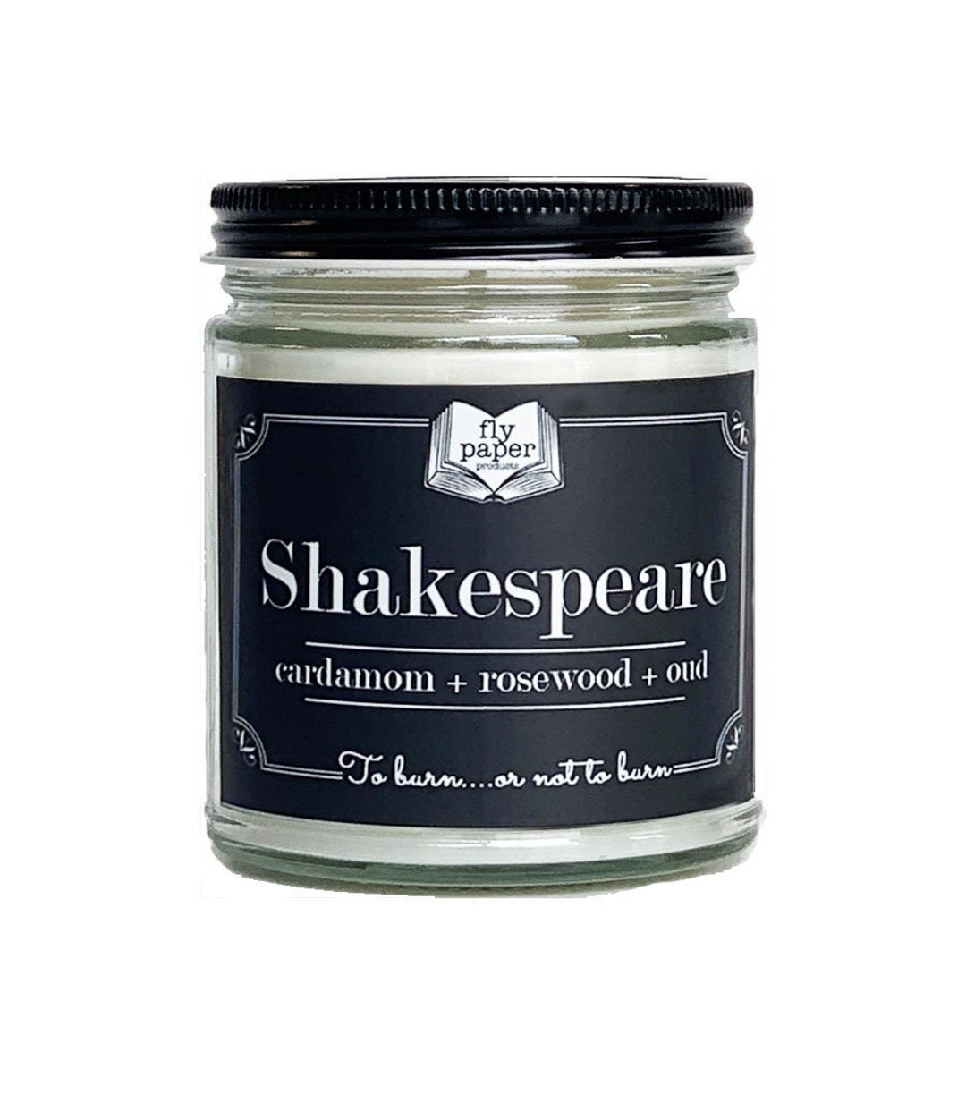 Shakespeare Soy Candle Cardamom Rosewood Oud Book - Etsy
