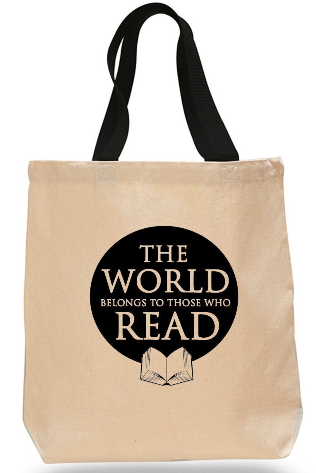 The World Belongs to Those Who Read. Cotton Canvas Book Bag Book Lover ...