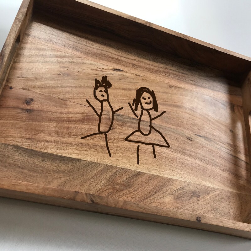 Vintage Wood Print Trays - Etsy UK