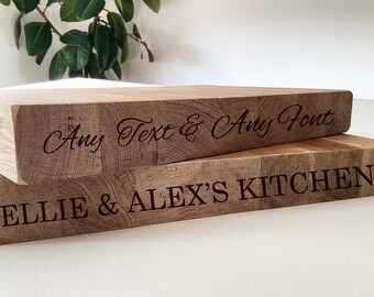 Personalised Oak Chopping Board Solid Oak Cutting Board 35cm X 22cm ...
