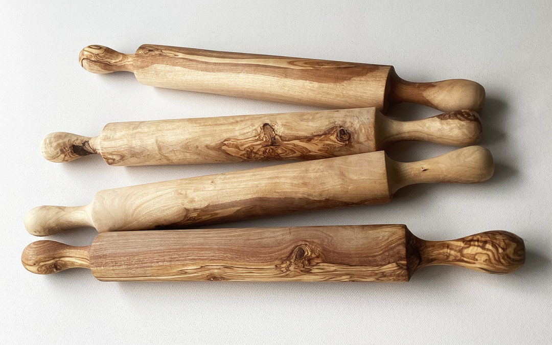 Olive Wood Traditional Rolling Pin - Etsy
