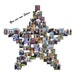STAR Shape Photo Collage on Canvas, Personalise Collage Framed Ready to ...