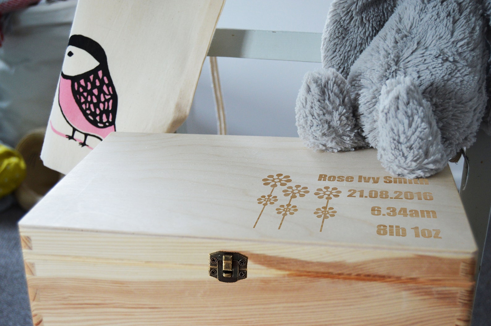 Personalised Baby Keepsake Box - Etsy UK