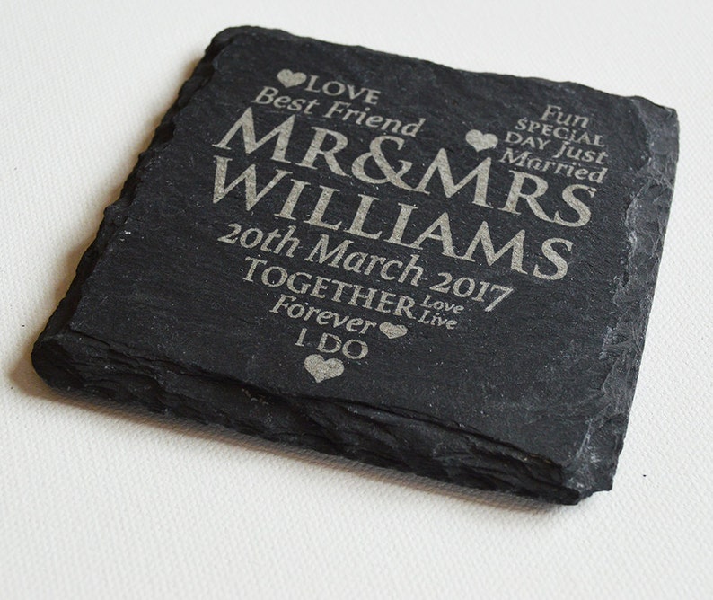 Personalised Engraved Slate Coasters Bulk Order 2 50 Slate | Etsy UK