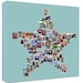 STAR Shape Photo Collage on Canvas, Personalise Collage Framed Ready to ...