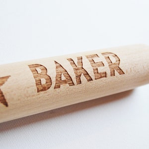 Personalised Engraved Rolling Pin, Custom Wooden Rolling Pin, Star ...
