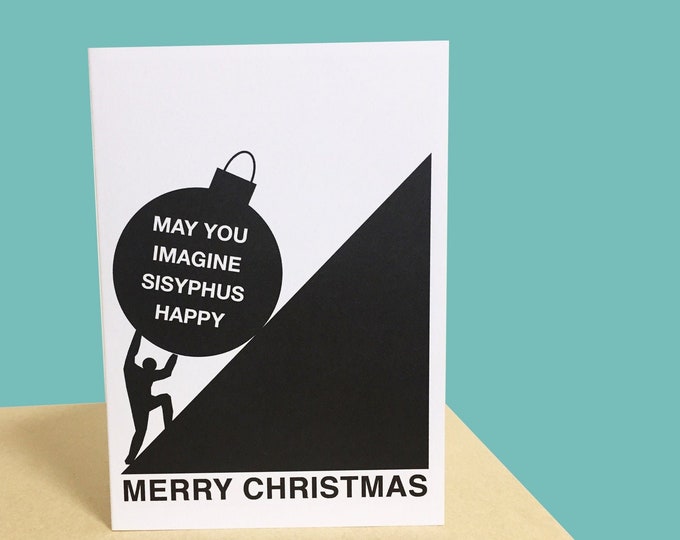 Albert Camus / Sisyphus Existential Christmas Card - Etsy