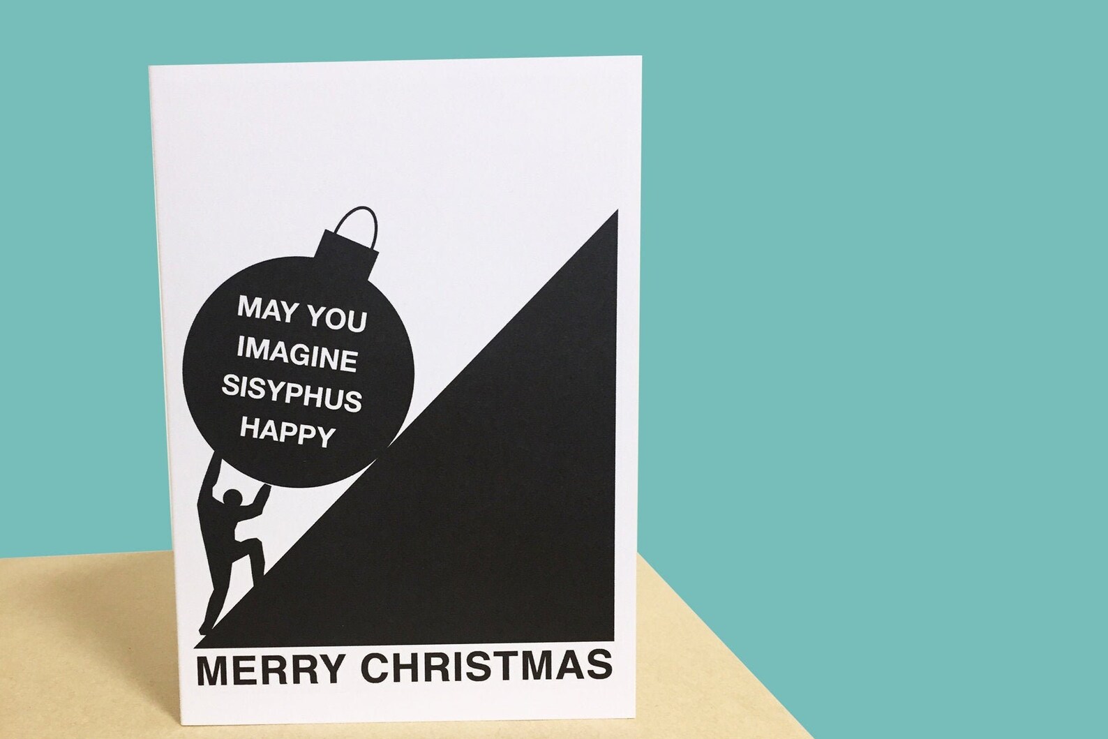 Albert Camus / Sisyphus Existential Christmas Card | Etsy
