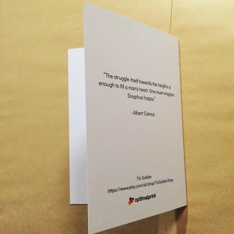 Albert Camus / Sisyphus Existential Christmas Card - Etsy