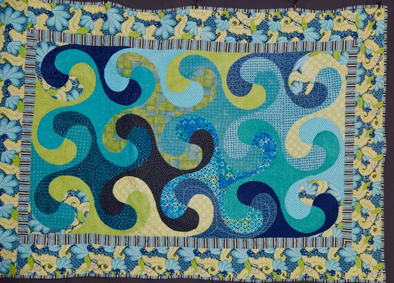 Candy Swirl Pattern Quilted Wall Hanging or Lap Quilt | Etsy