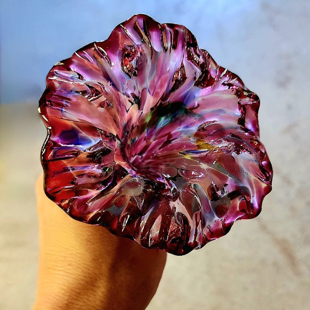 Hand Sculpted Glass Flower: Custom Botanical Art - Etsy