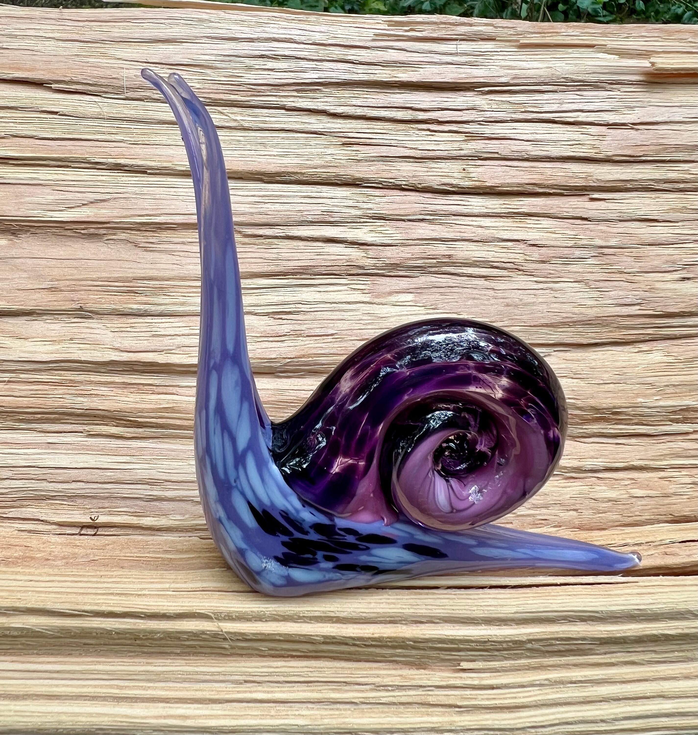 Hand Sculpted/ Solid Sculpted Glass Snails; Custom Colors; Nature ...