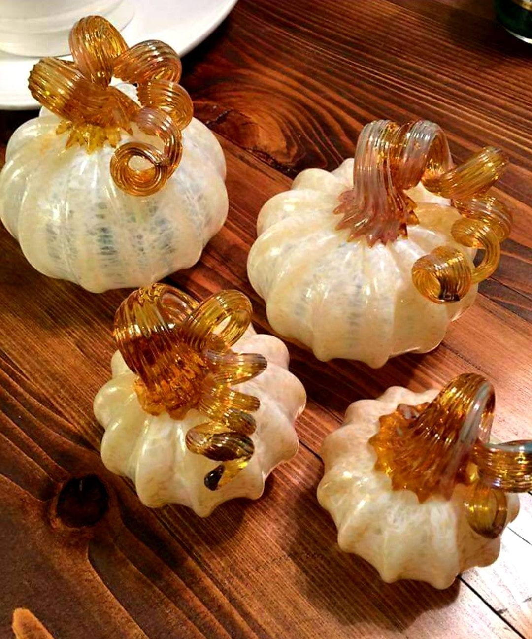 Handblown SMALL 3" Diameter Glass Pumpkins; Fall Home Decor ...