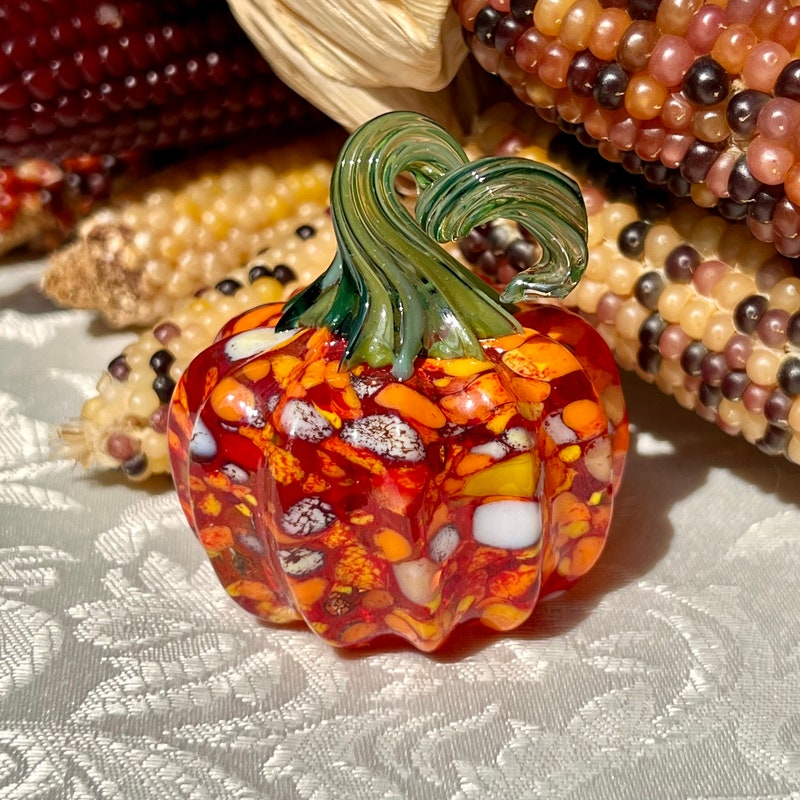Mini Glass Pumpkin - Etsy