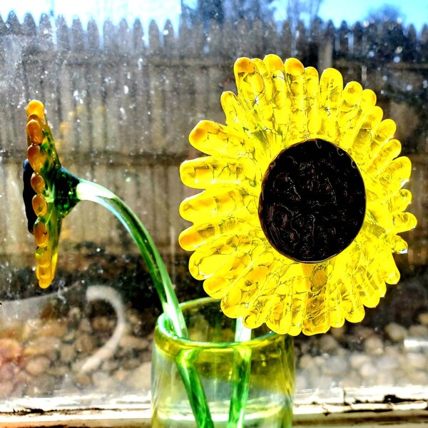 Glass Sunflower - Etsy