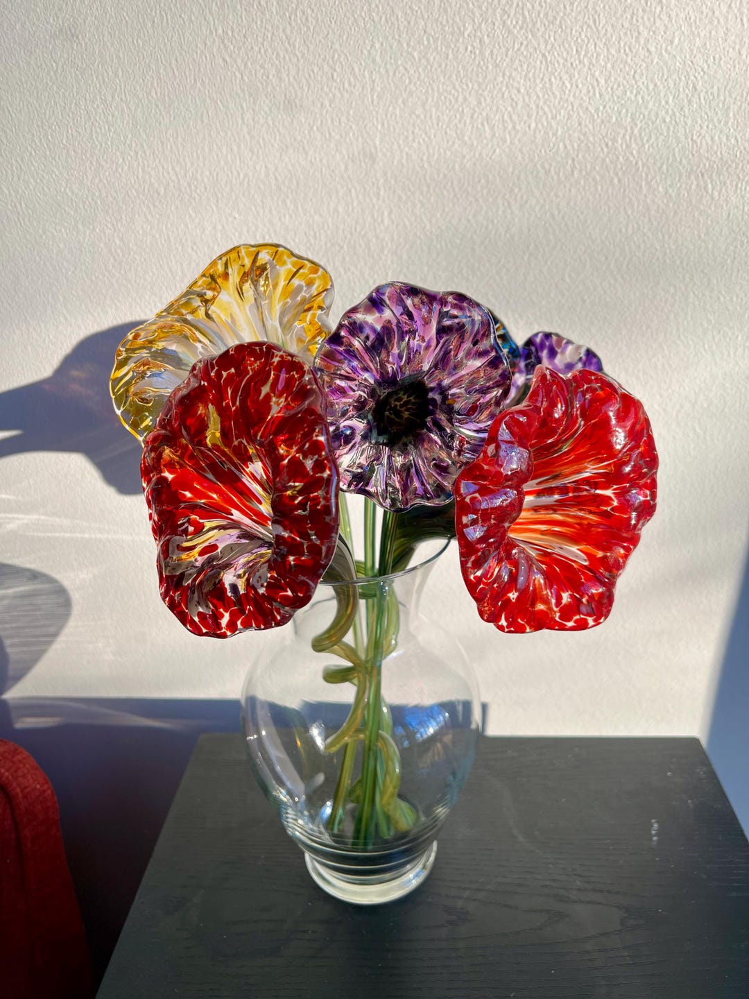 READY TO SHIP Handblown Glass Flowers, Build a Bouquet, Botanical Glass ...