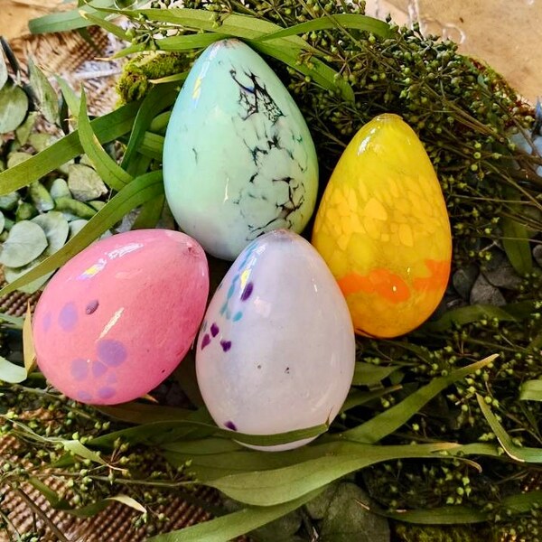 Glass Easter Eggs - Etsy
