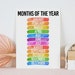 Months of the Year Pastel Printable for Kids at Home Learning - DIGITAL ...