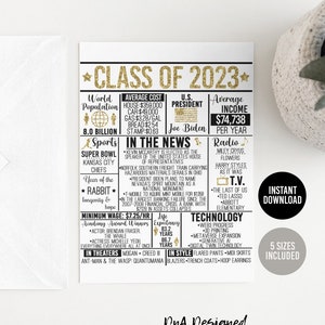 Class of 2023 DIGITAL Sign Instant Download DIY Print for - Etsy