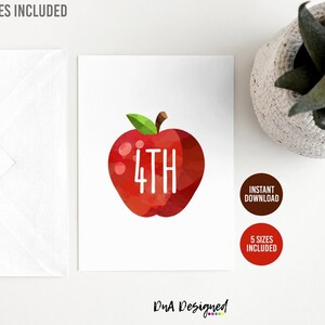 Printable Fourth Grade Sign for the Classroom - DIGITAL Print for 4th ...