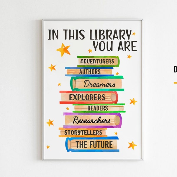 Library Sign - Etsy