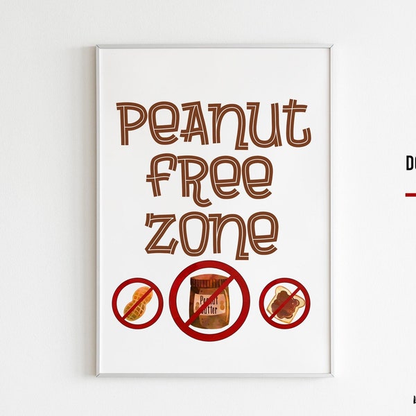 No Peanut Sign - Etsy