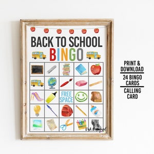 Printable Back to School BINGO for Teachers and Classrooms - Instant ...
