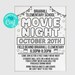 Editable School Movie Night Coloring Printable for PTA PTO School ...