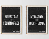 DIGITAL First and Last Day of Fourth Grade Instant Download - Etsy