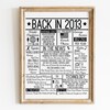 Back in 2013 DIGITAL Sign - Instant Download DIY Print for Birthday or ...