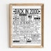 Back in 2000 DIGITAL Sign - Instant Download DIY Print for Birthday or ...