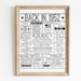 Back in 1952 DIGITAL Sign Instant Download DIY Print for Birthday or ...