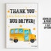 Thank You for Being Our Bus Driver DIGITAL Watercolor Card - Thank You ...