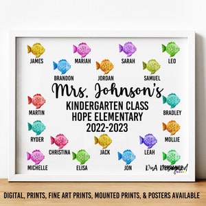 Kindergarten Class Print for Teachers End of Year Teacher - Etsy